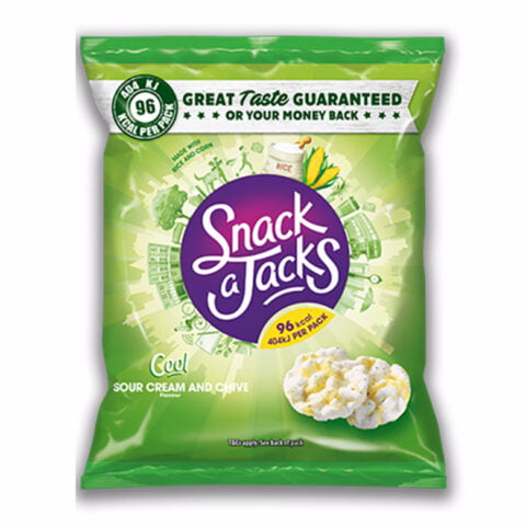 Snack A Jack Sour Cream & Chive Rice Cakes 23g x 24 - MannVend