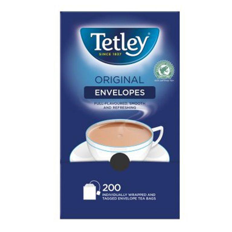Tetley Tea Bags 200 individually wrapped and tagged envelope tea bags ...